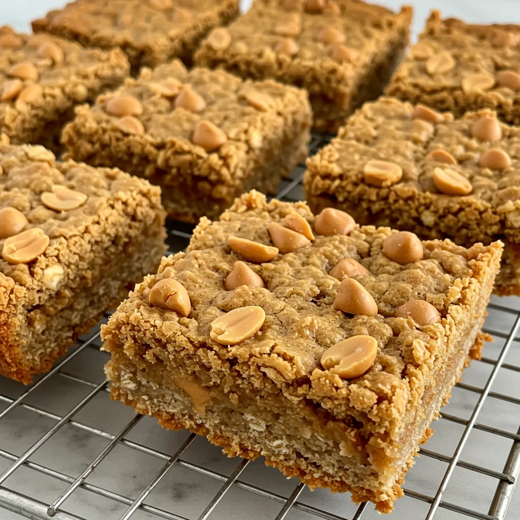 Triple Peanut Butter Oatmeal Bars - SipNFeel