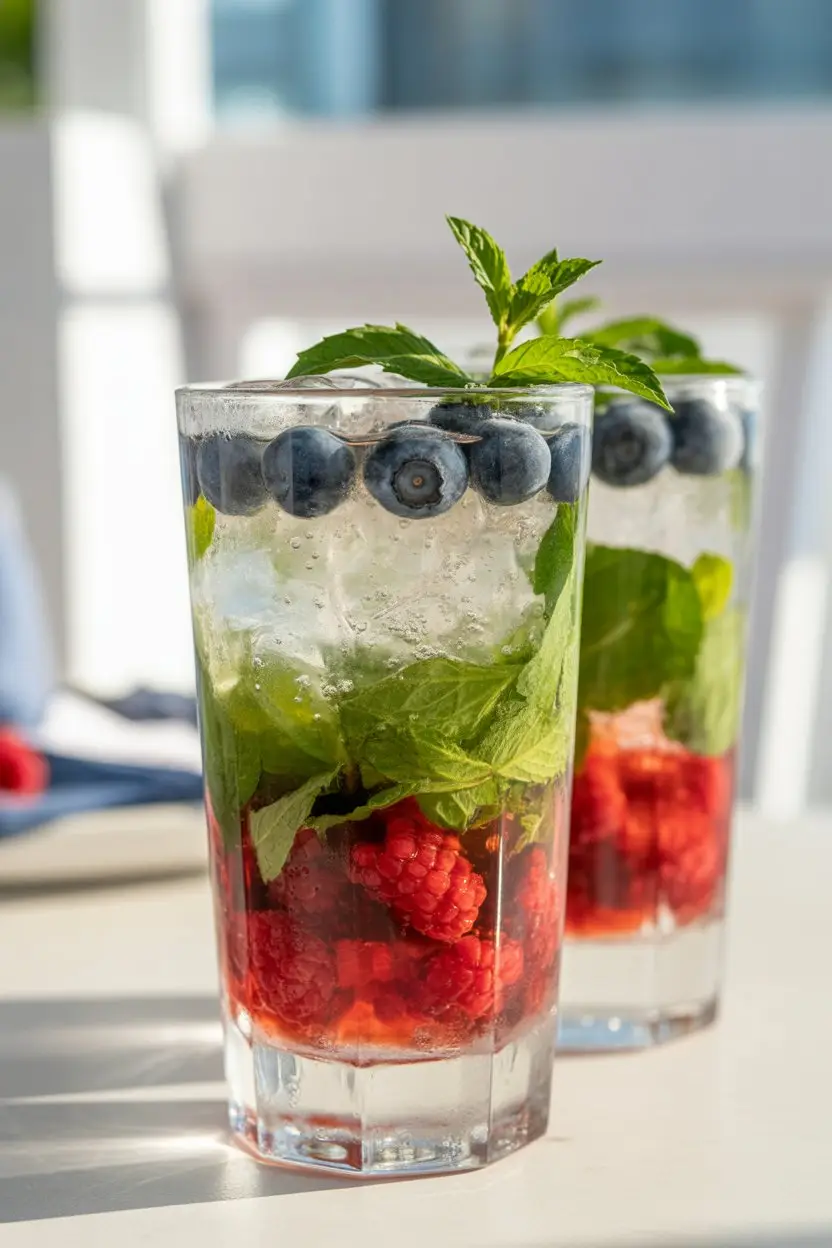 Easy Red White And Blue Mojitos - SipNFeel
